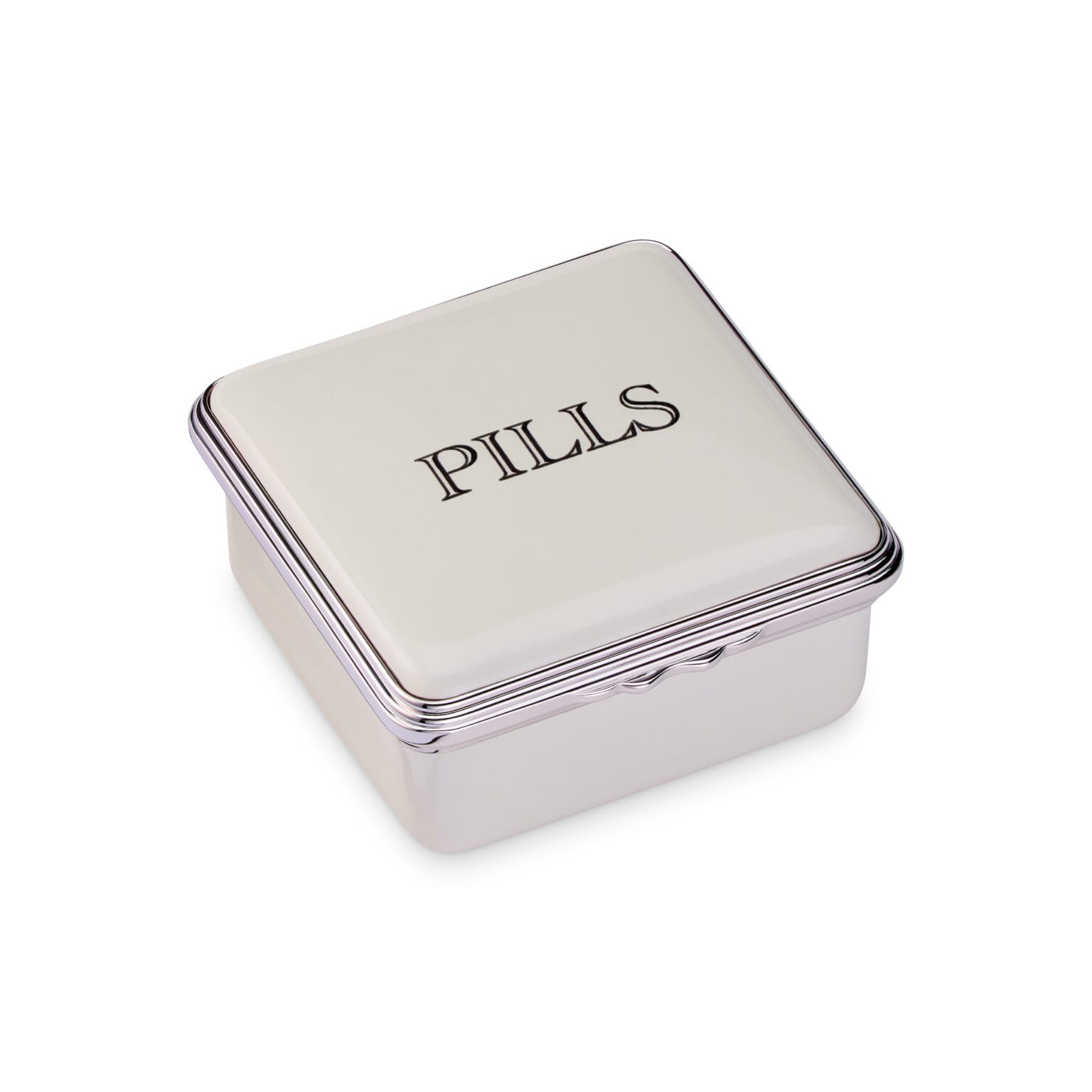 Pills Rice White Enamel Pill Box Square - D R Harris London D R Harris ...